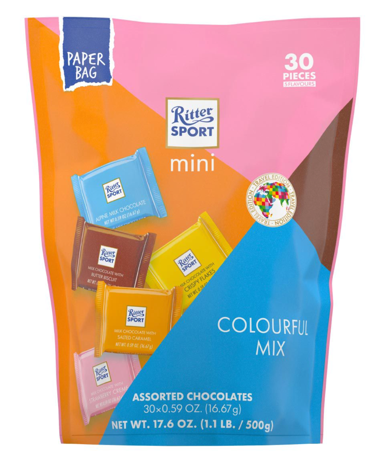 Ritter Sport Colourful Mix 500g – 30 Schoko-Minis | Lecker24